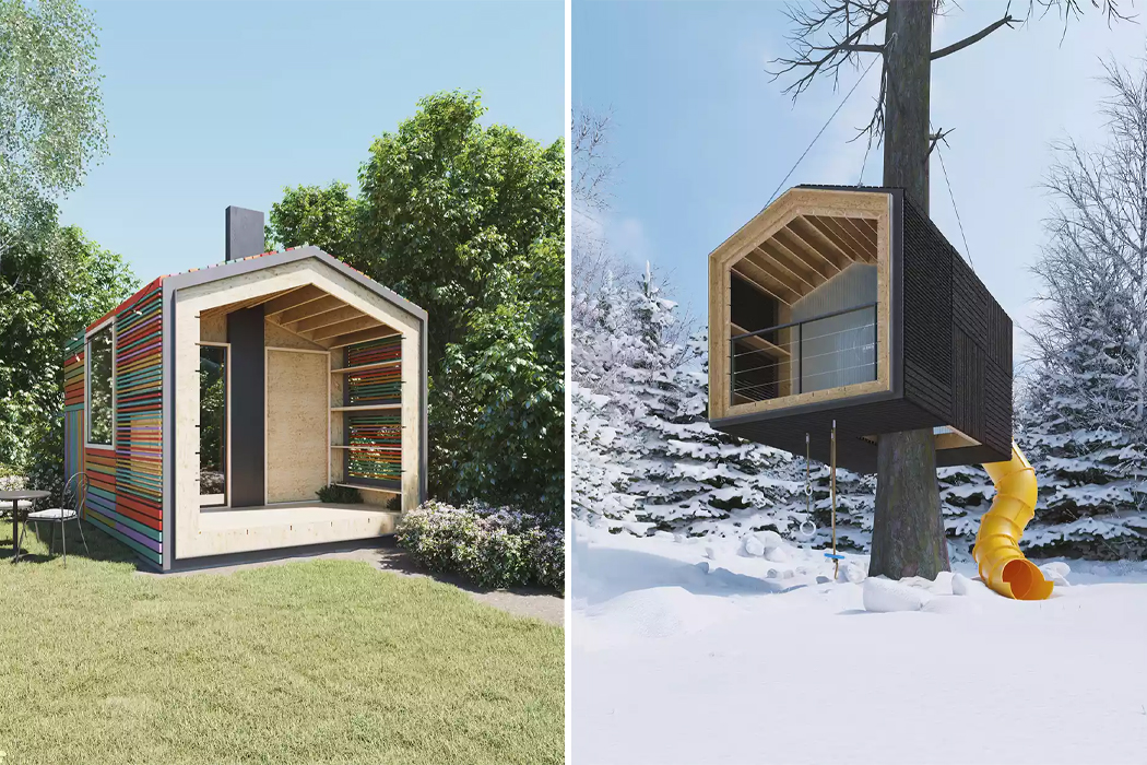 กระท่อม HOM3 ที่ได้ดีไซน์จากเกม 8-bit สุดฮิตอย่าง MINECRAFT